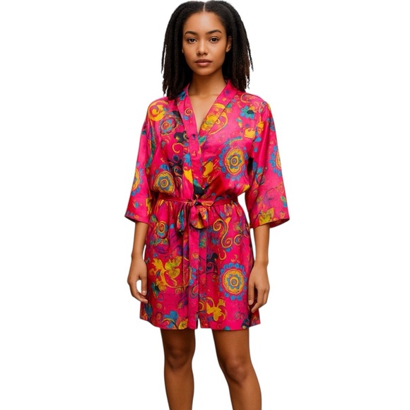 Josie | Intimates & Sleepwear | Josie Natori Robe Womens Size M Pink ...